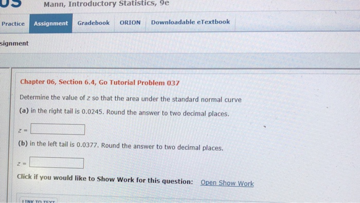 Solved SMann, Introductory Statistics, 9e Practice | Chegg.com