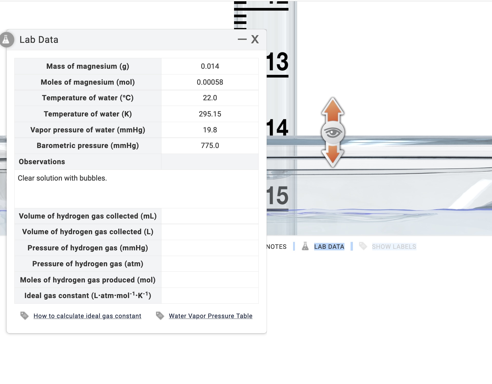 Calculate pressure of hydrogen gas produced in mmHg. | Chegg.com