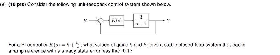 Solved (9) (10 pts) Consider the following unit-feedback | Chegg.com