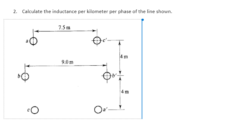 2 Calculate The Inductance Per Kilometer Per Phase