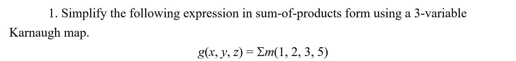 Solved 1. Simplify the following expression in | Chegg.com