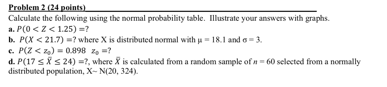 Solved Problem 2 (24 points) Calculate the following using | Chegg.com