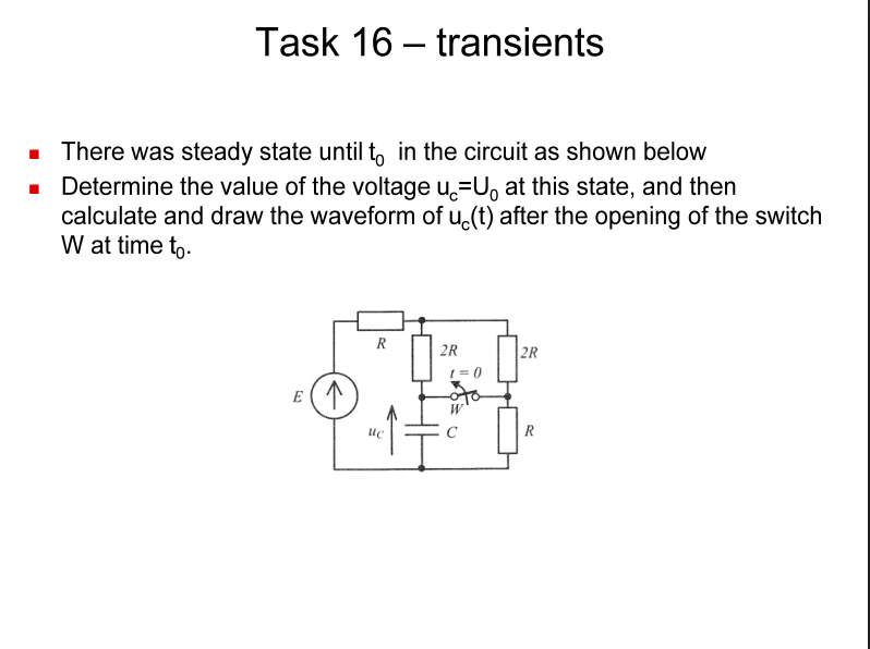 Solved Task 16 - transients • There was steady state until | Chegg.com