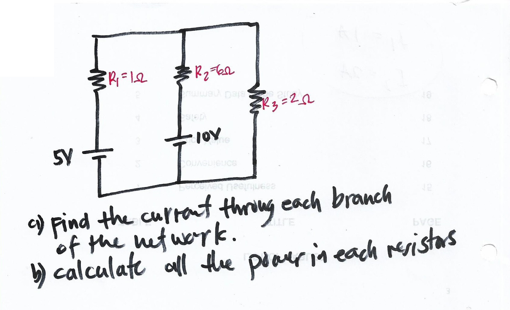 Solved a) Find the currant thring each branch of the | Chegg.com