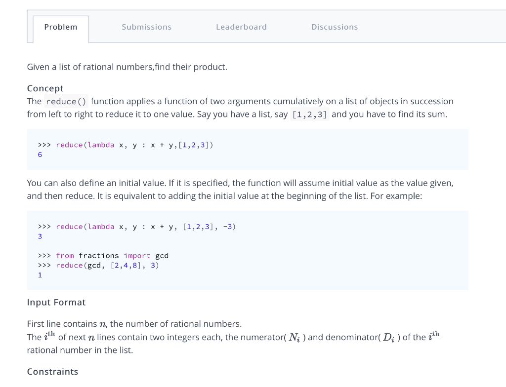 Solved Given a list of rational numbers, find their product. | Chegg.com
