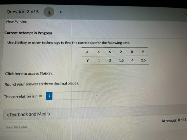 Solved Current Attempt in Progress Use StatKey or other | Chegg.com