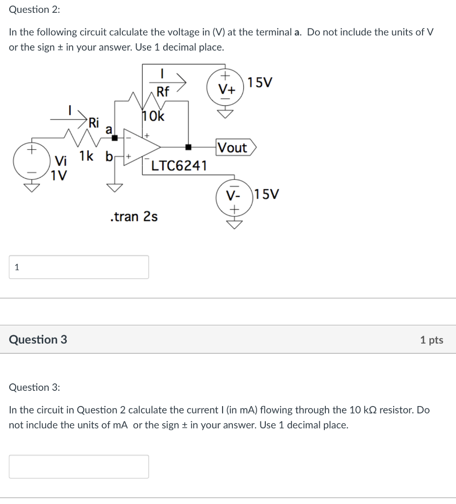 Solved In the following circuit calculate the voltage in (V) | Chegg.com