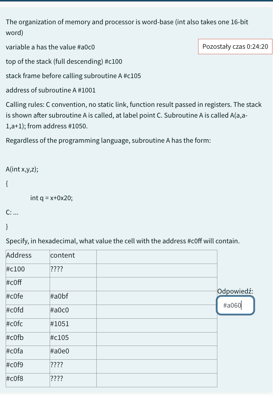 Solved The organization of memory and processor is word-base | Chegg.com