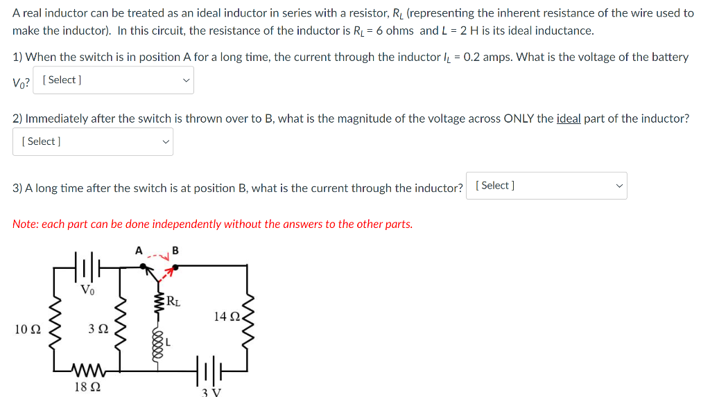 Solved A real inductor can be treated as an ideal inductor | Chegg.com