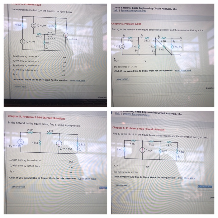 Solved Irwin & Nelms, Basic Engineering Circuit Analysis, | Chegg.com