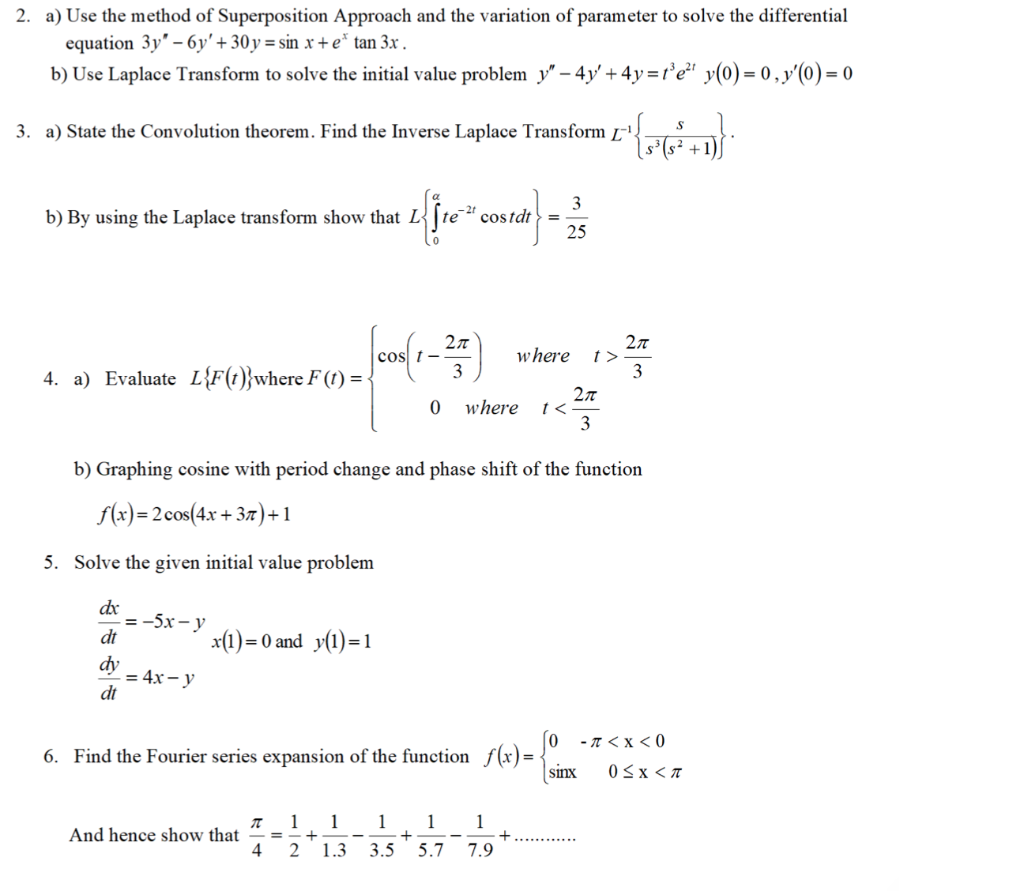 2. a) Use the method of Superposition Approach and | Chegg.com