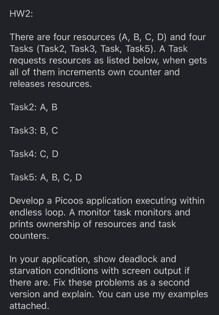 Solved HW2: There are four resources (A, B, C, D) and four | Chegg.com
