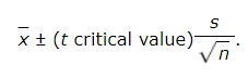 Solved The formula used to calculate a confidence interval | Chegg.com