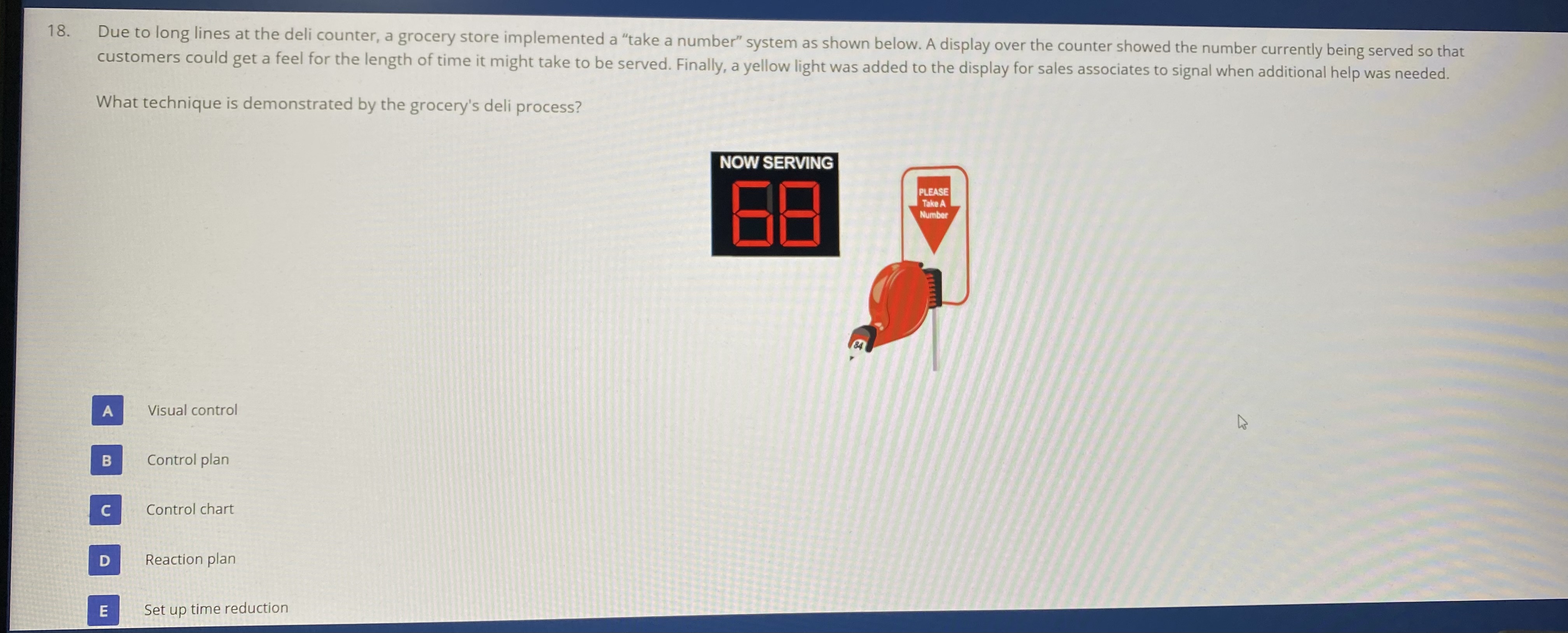 Solved Due to long lines at the deli counter, a grocery | Chegg.com