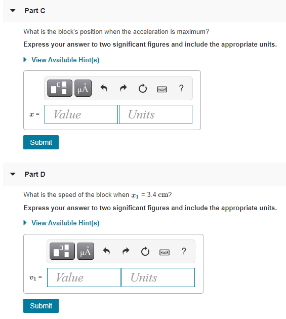 Solved A 190 g block attached to a spring with spring | Chegg.com