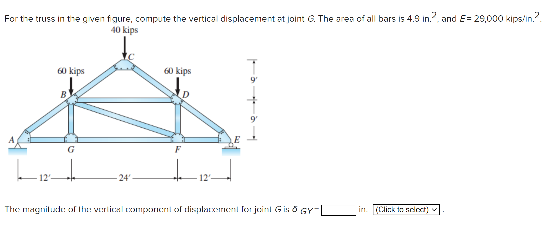 Solved Please help asap. For the truss in the given figure, | Chegg.com