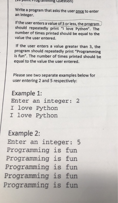 Solved Po nming Question) Write a program that asks the user | Chegg.com