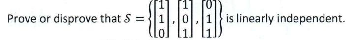Solved Consider a set of vectors S = WAB Prove or disprove | Chegg.com