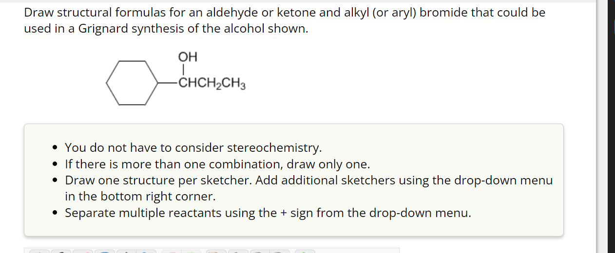 Solved Draw structural formulas for an aldehyde or ketone | Chegg.com
