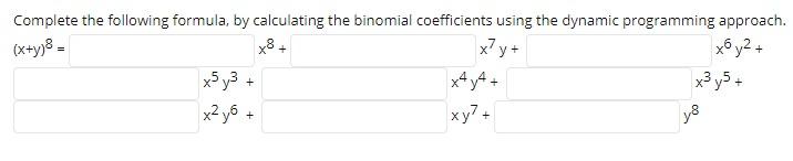Solved x + Complete the following formula, by calculating | Chegg.com