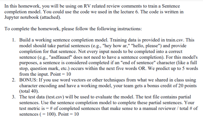In this homework, you will be using on RV related | Chegg.com