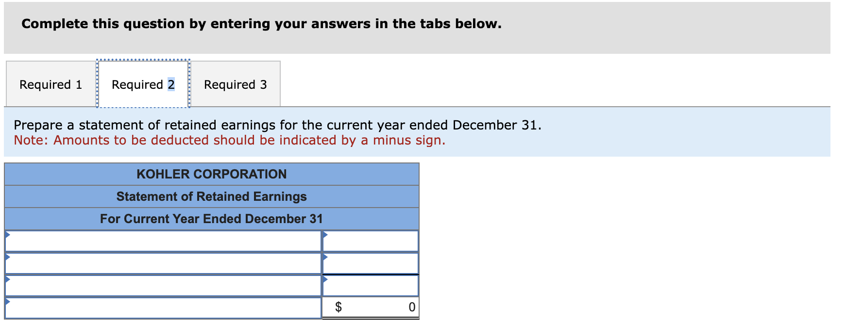 Solved Kohler Corporation reports the following components | Chegg.com