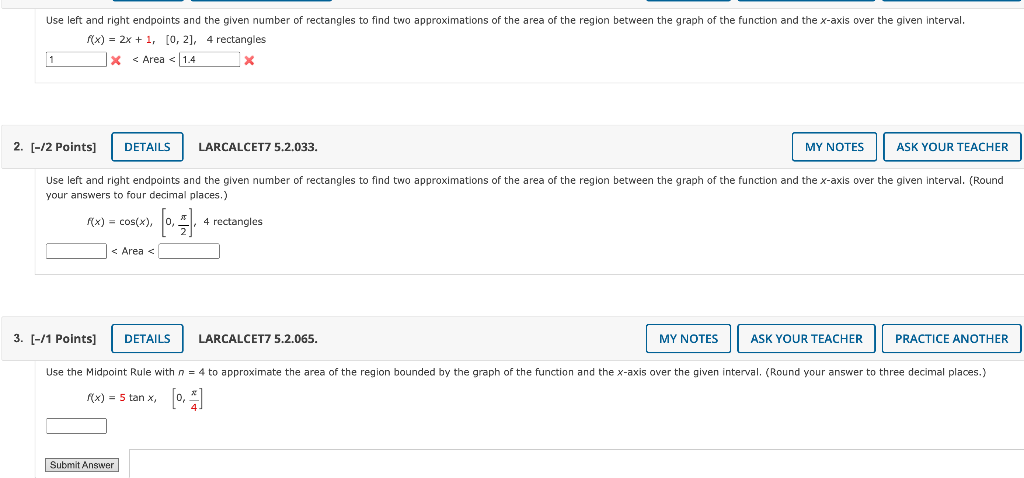 Solved Use left and right endpoints and the given number of | Chegg.com