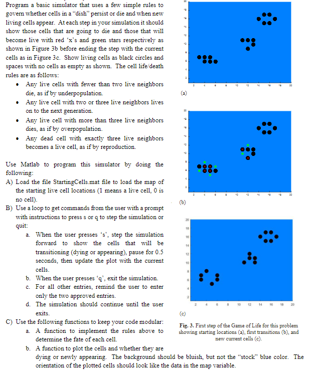 Program a basic simulator that uses a few simple | Chegg.com