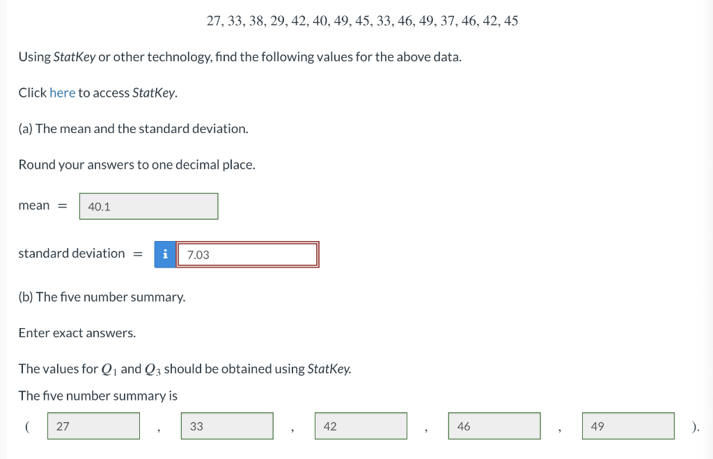 Solved Five Number Summary for Armspan Use the computer | Chegg.com