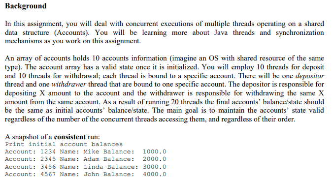 Solved In this assignment, you will deal with concurrent | Chegg.com