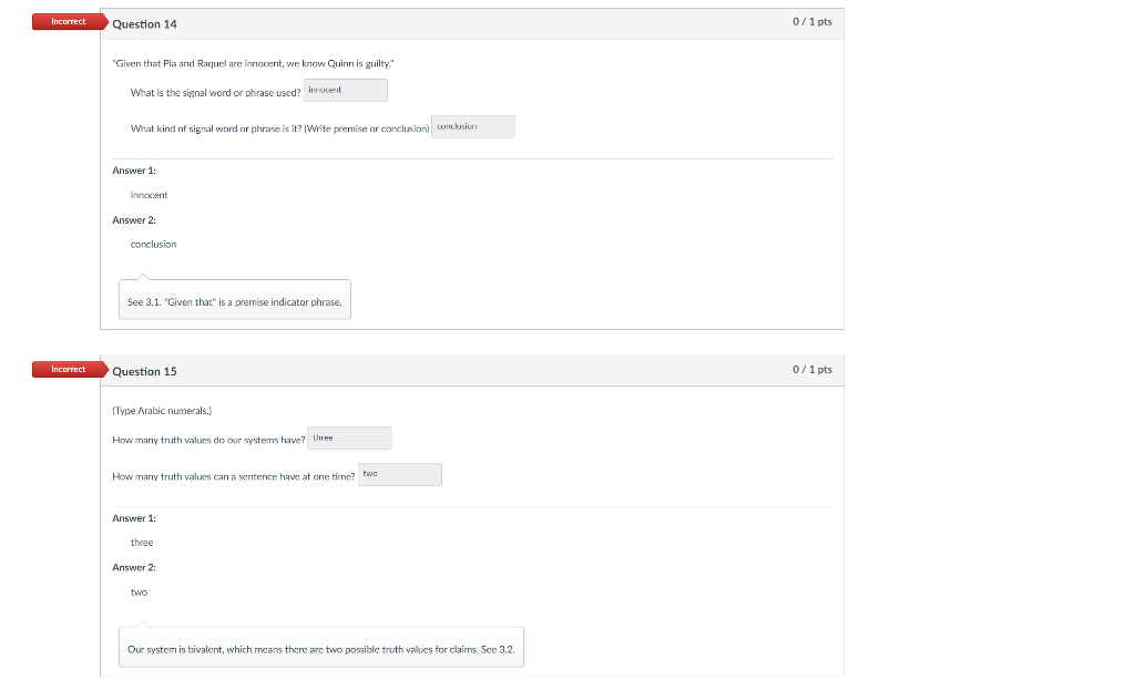 "Given that Pia and Raquel are innocent, we know | Chegg.com