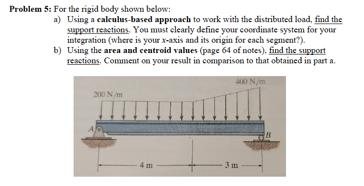 Solved Problem 5: For the rigid body shown below: a) Using a | Chegg.com