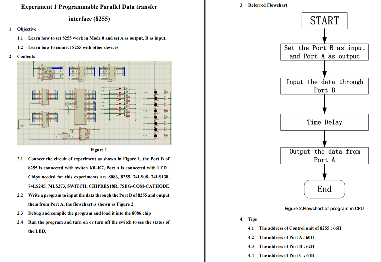 Solved Experiment 1 Programmable Parallel Data transfer | Chegg.com