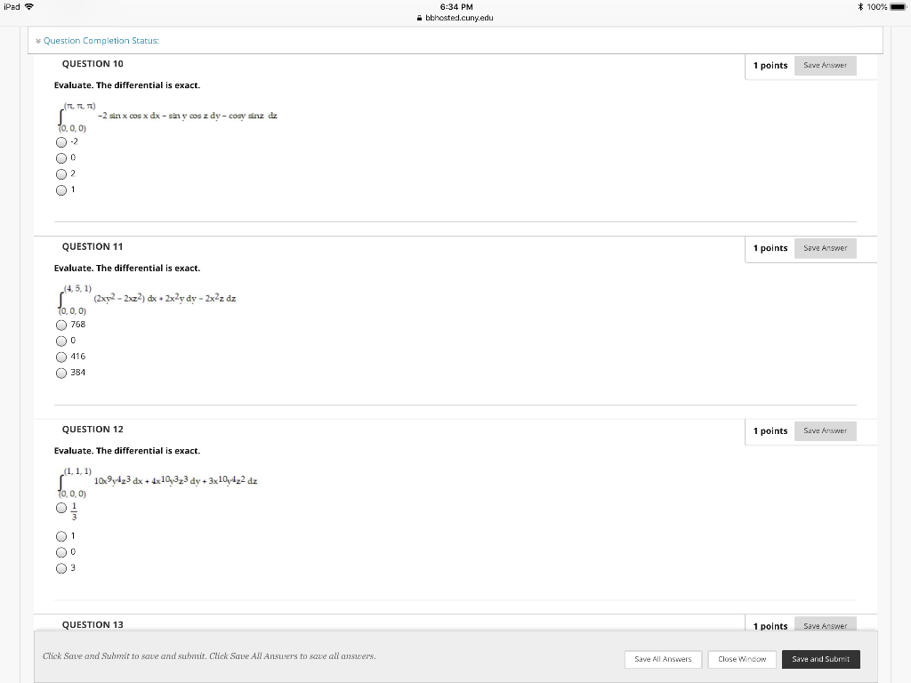 Solved * 100 iPad 6:34 PM bbhosted.cuny.edu sQuestion | Chegg.com