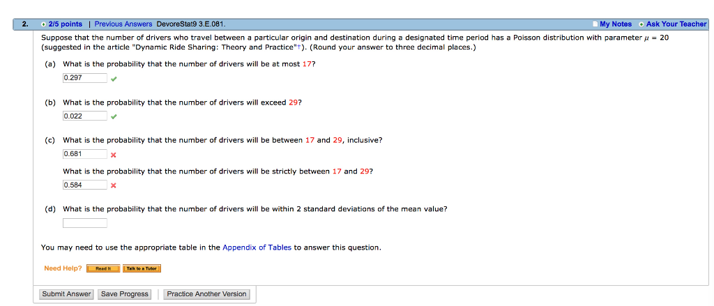 Solved 2. + 2/5 points ! Previous Answers DevoreStat93.E. | Chegg.com Solved 2. + 2/5 points ! Previous Answers DevoreStat93.E. | Chegg.com