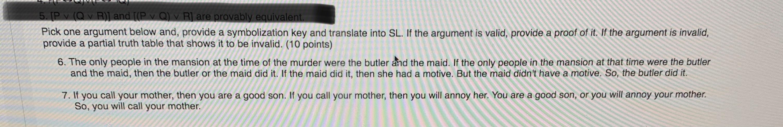 Solved Sentential Logic Help! Please answer using argument | Chegg.com