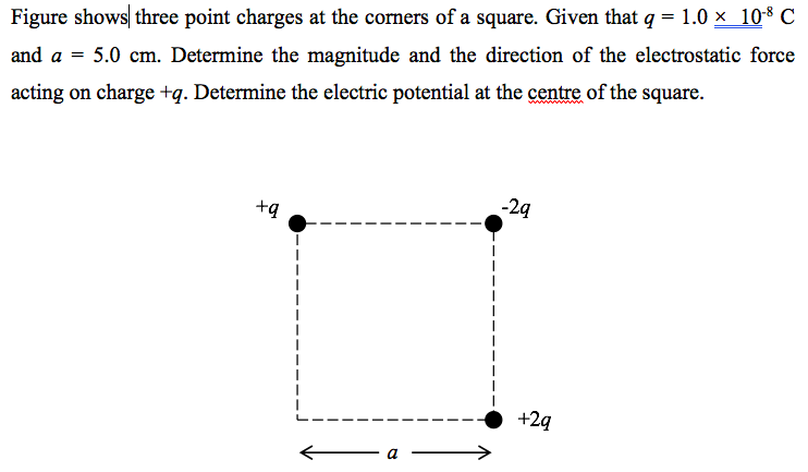 Solved Figure shows three point charges at the corners of a | Chegg.com