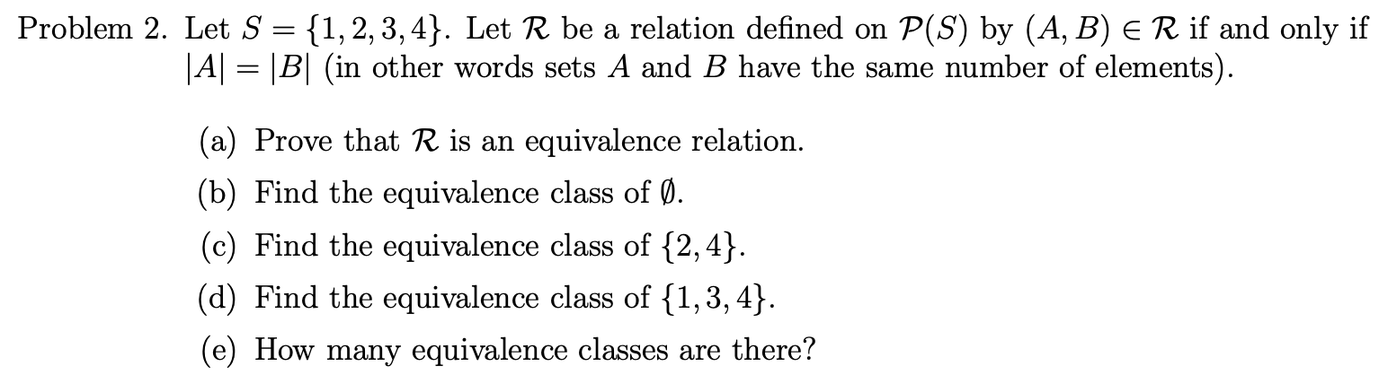 Solved m 2. Let S={1,2,3,4}. Let R be a relation defined on | Chegg.com