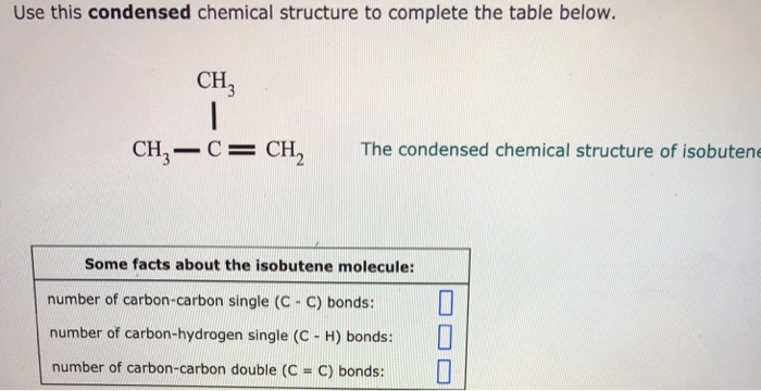 Solved Use this condensed chemical structure to complete the | Chegg.com