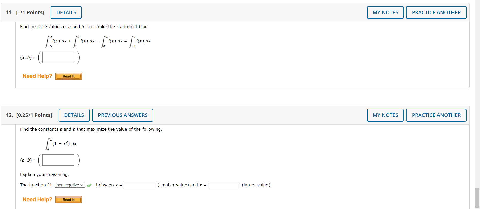 Solved Find possible values of a and b that make the | Chegg.com