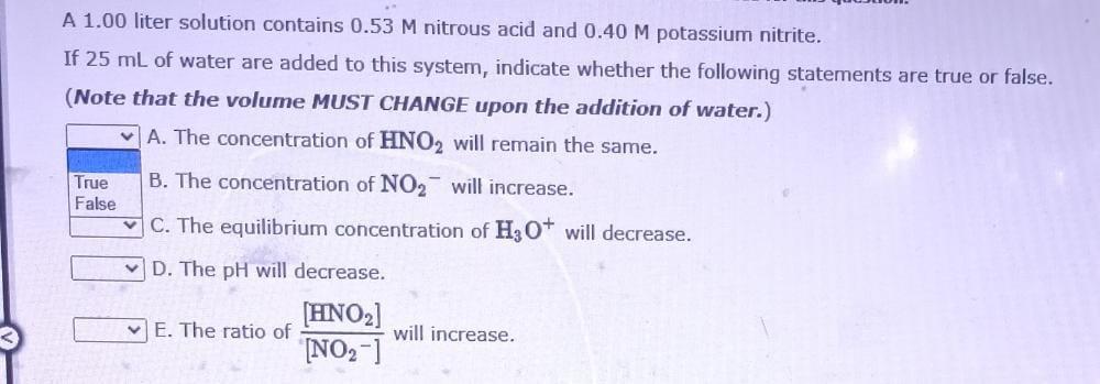 Solved A 1.00 liter solution contains 0.53M nitrous acid and | Chegg.com