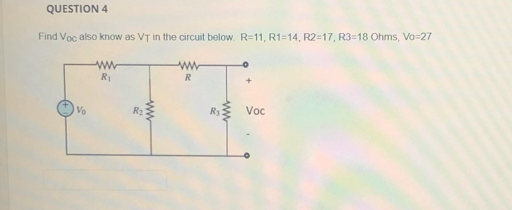 Solved Find VOC also know as VT in the circuit below. | Chegg.com