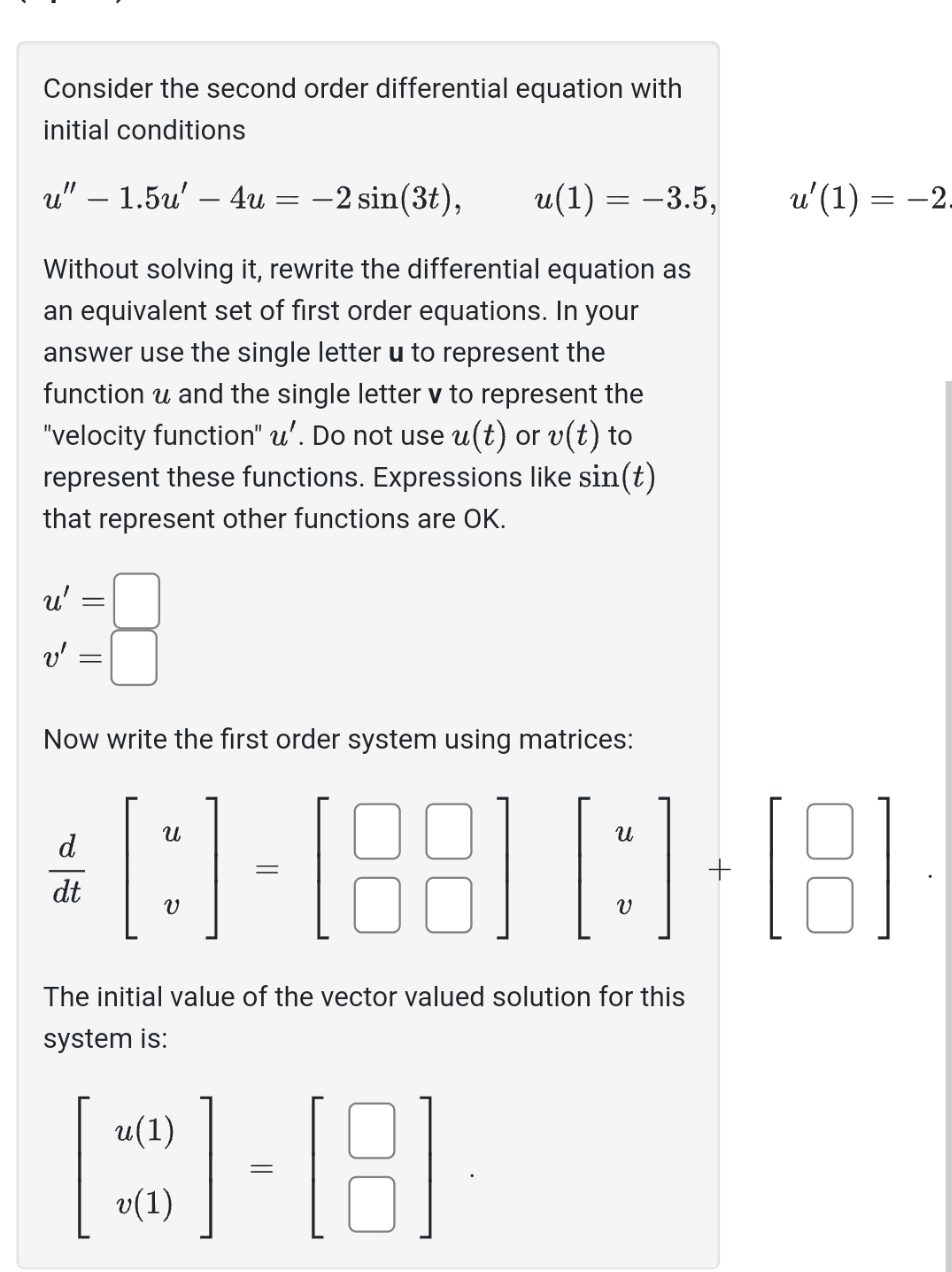 Solved Consider the second order differential equation | Chegg.com
