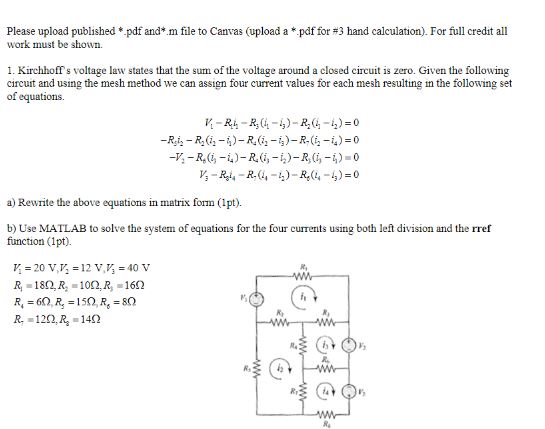 Solved Please upload published .m file to Canvas (upload a | Chegg.com