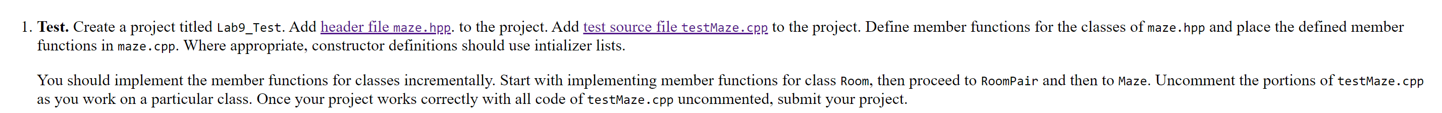 Solved Maze.hpp: #include #include | Chegg.com