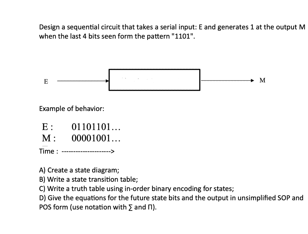 Solved Design a sequential circuit that takes a serial | Chegg.com
