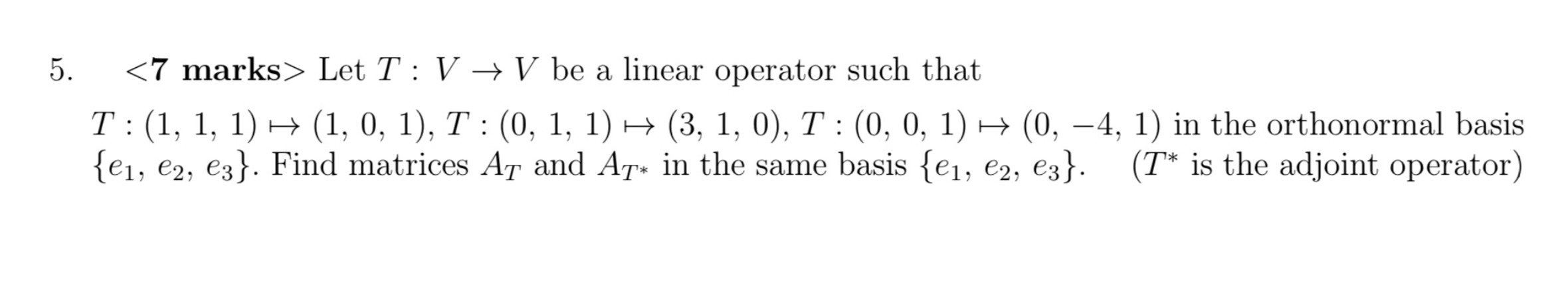 Solved 5. Let T:V→V be a linear operator such | Chegg.com