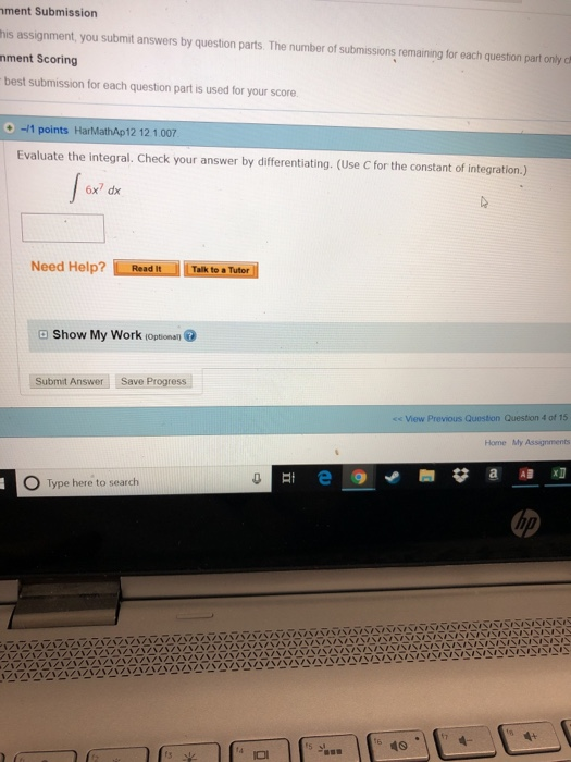 Solved ment Submission his assignment, you submit answers by | Chegg.com