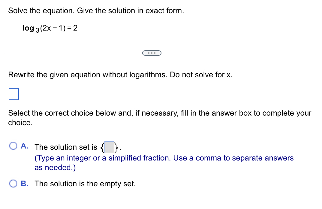 Solved Solve the equation. Give the solution in exact | Chegg.com
