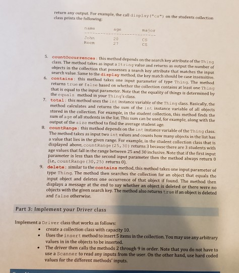 Solved In this assignment, you will implement a collection | Chegg.com